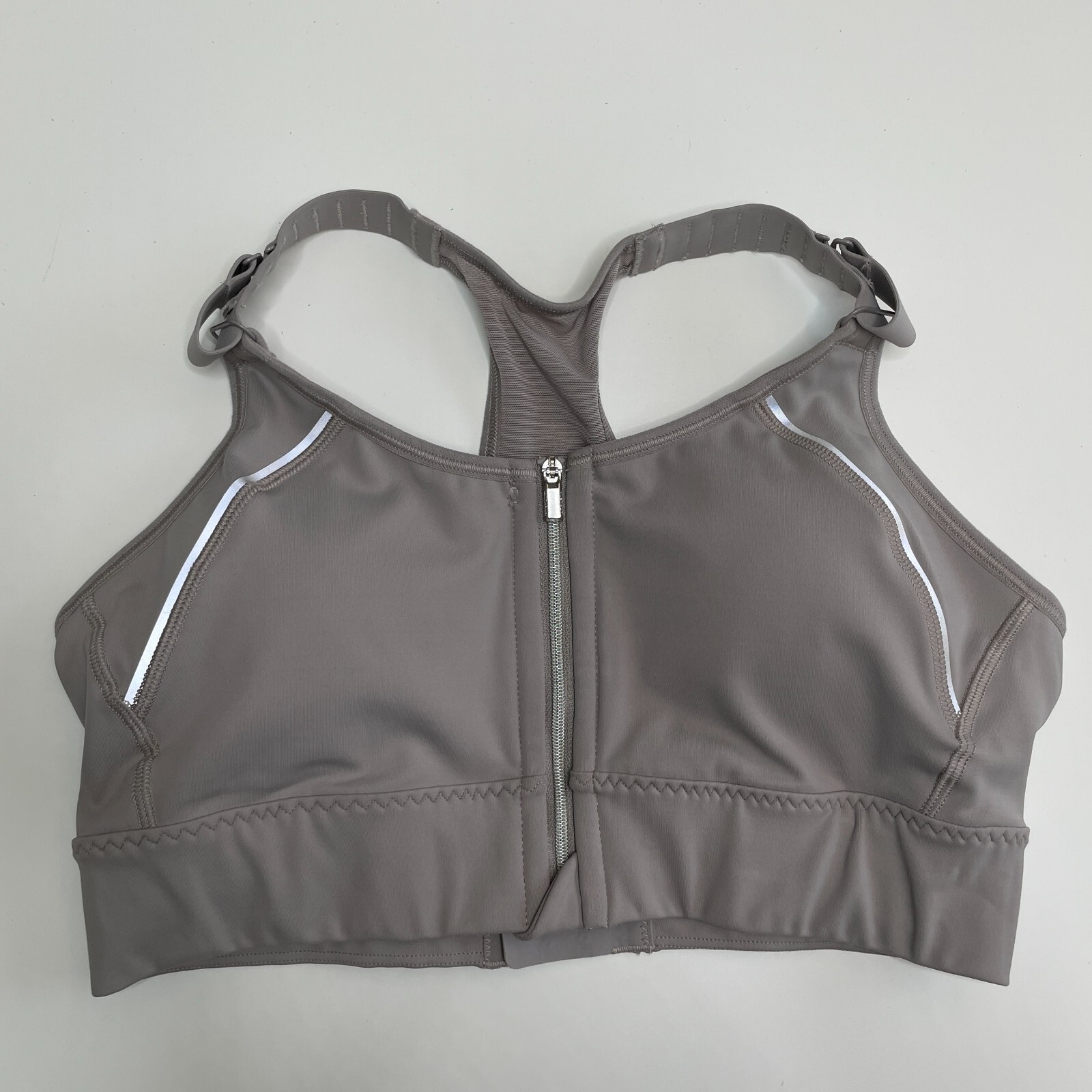 Athleta Sport Bra Small Front Close Gray Racerback Removable Pads High ...
