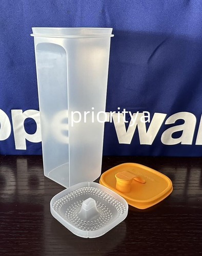 Tupperware Slim Line Fridge Pitcher 2qt/2L with Strainer Papaya Flip ...