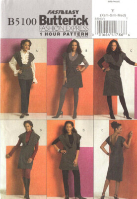 TOP, TUNIC & DRESS & BELT - Butterick 5100, Misses' XSM-SML-MED (nanaF2 ...