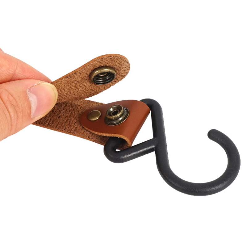 S-Shaped Leather Hanging Hooks Triangle Storage Rack Shelf HoFE | eBay