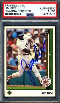 Jim Rice PSA DNA Signed 1989 Upper Deck Autograph | eBay