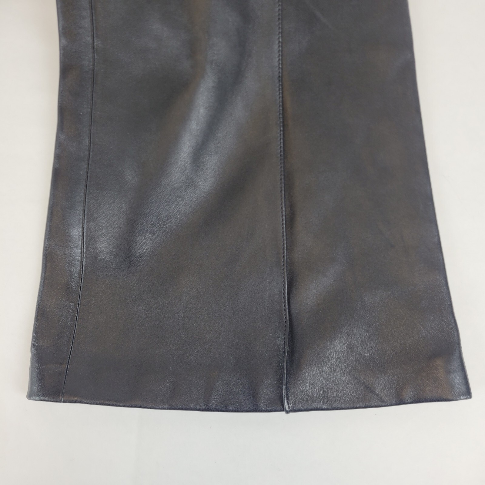 Gucci Women's Black Leather High Rise Zipper Closure Flare Pants 599059 ...