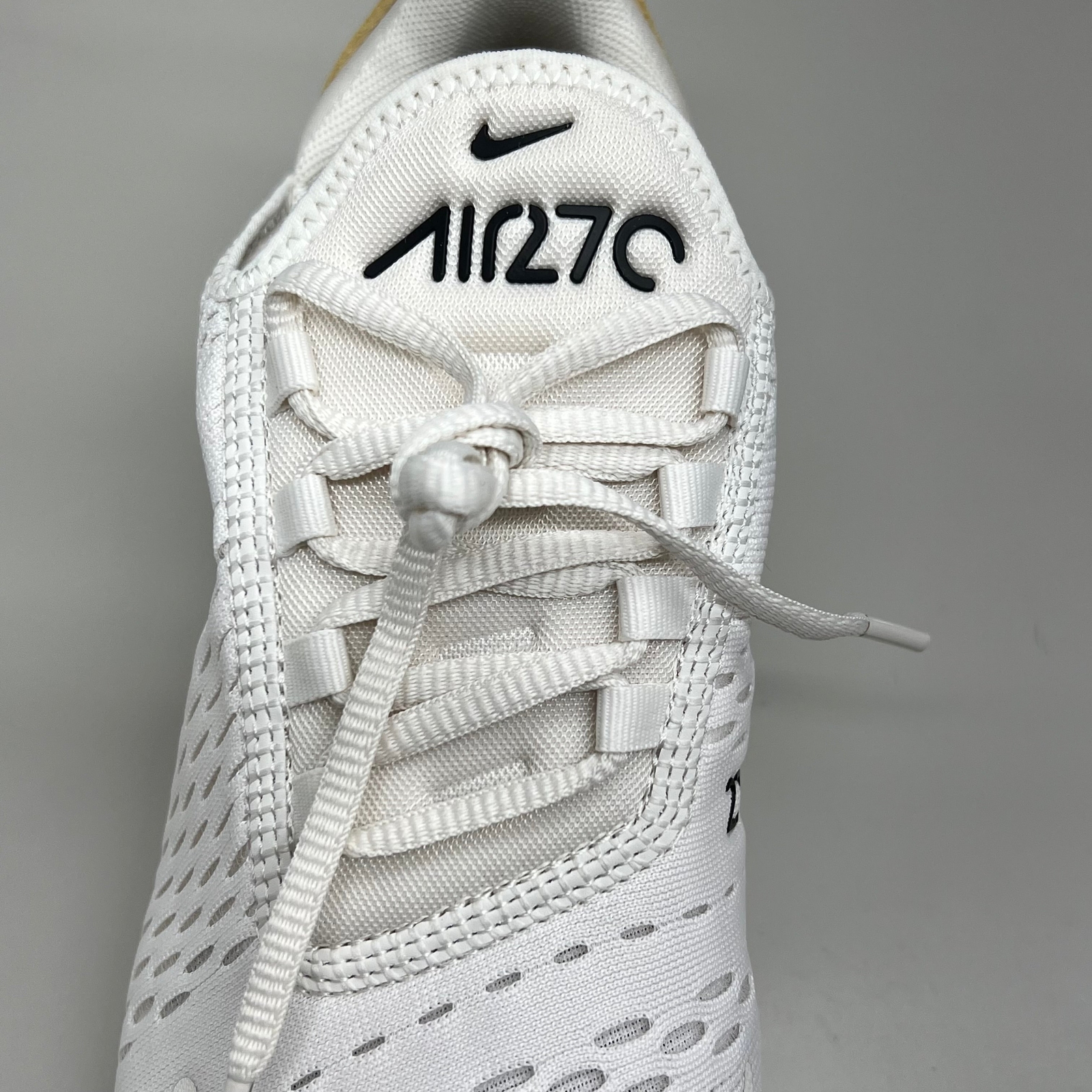NIKE W Air Max 270 Foam Insole Mesh Sneakers Women's Sz 9 White Gold ...
