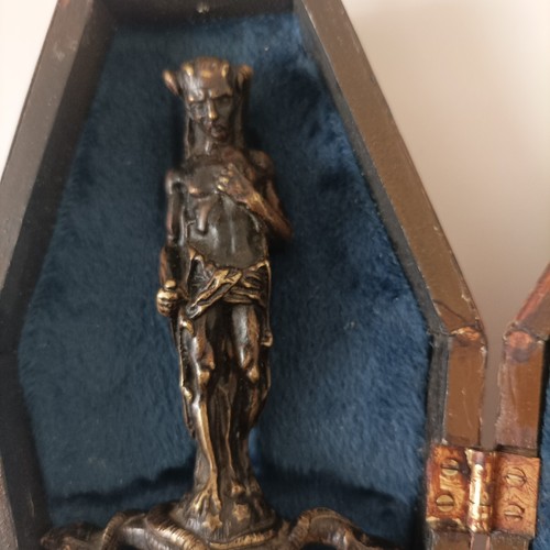 Antique Occult Luciferian Dagger in Velvet-Lined Coffin Box Witchcraft ...