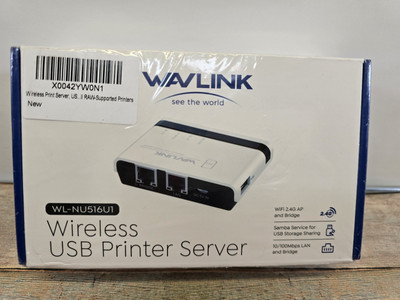 WAVLINK 3 IN 1 USB Wireless Print Server WiFi Print Server 10/100Mbps ...