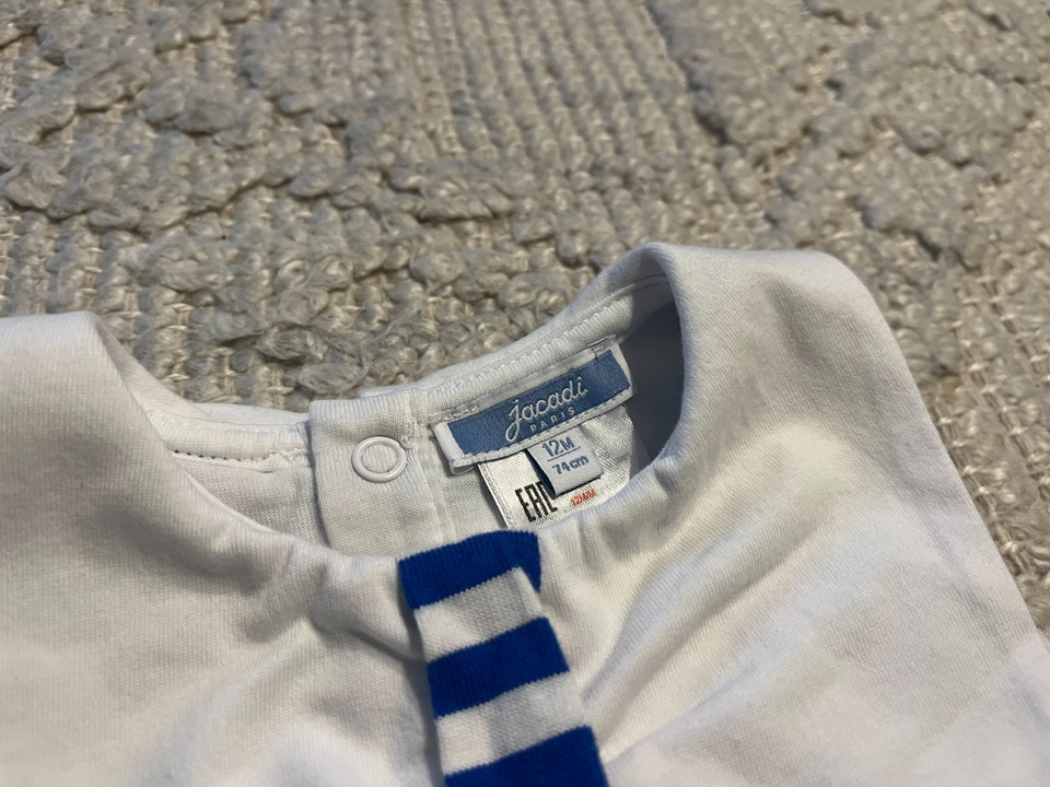 Baby Girl's JACADI Size 12 Months Blue/White Striped One-Piece | eBay