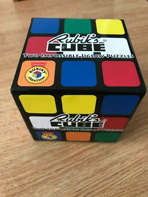 RUBIK'S CUBE COLLECTABLE - TWO IMPOSSIBLE JIGSAW PUZZLES - YEAR 1974 ...