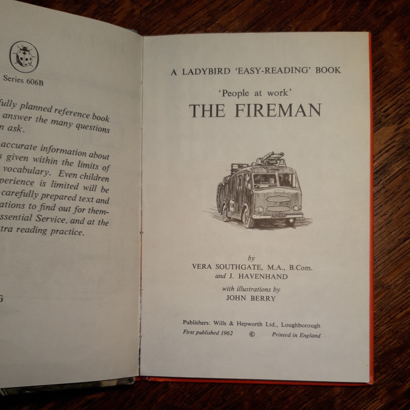 Vintage Ladybird Book – The Fireman – People at Work Series 606B ...