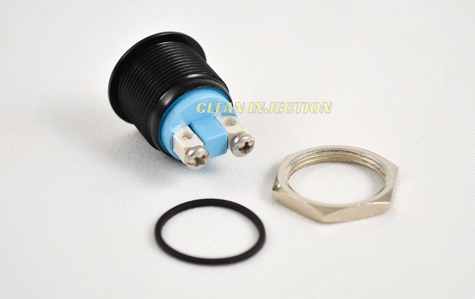 BLACK BOOST 19MM NITROUS OXIDE NOS Billet Momentary activation Push ...