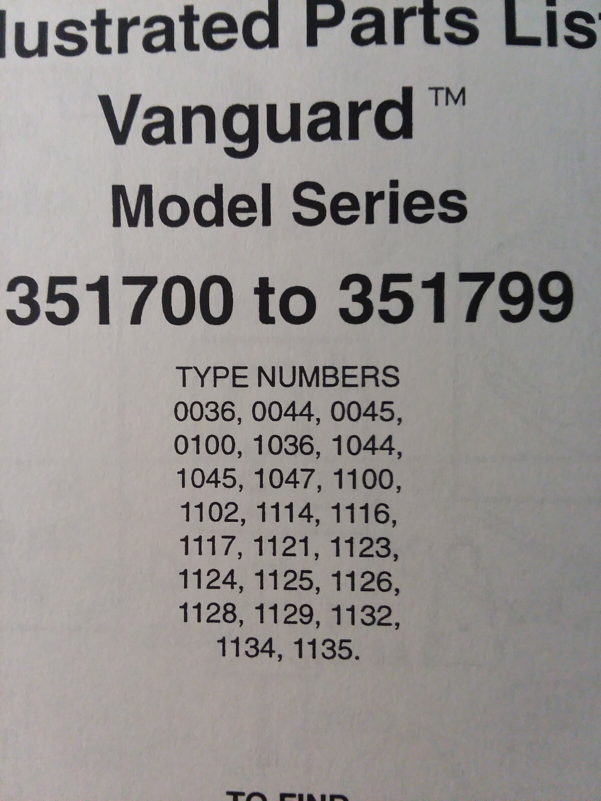 Briggs & Stratton 20 hp Verti Twin Vanguard Engine 351700 to 351799 ...