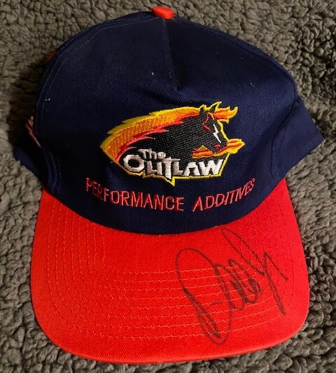 Dale Earnhart Jr hand Signed Hat "The Outlaw Performance additives" New ...