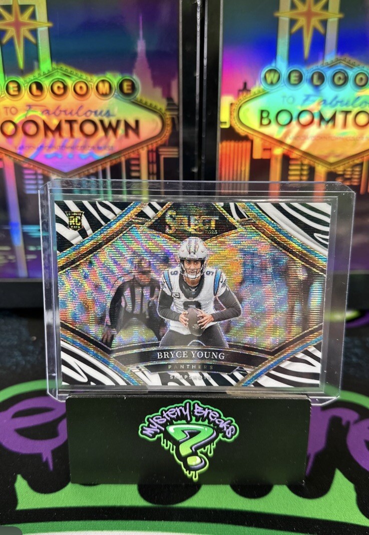 2023 Select Bryce Young Rookie Zebra Prizm CASE HIT SSP RC #SS-BY Pack ...