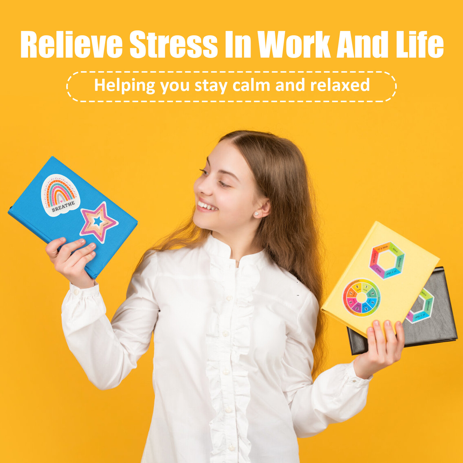 24X Calm Stickers 6 Styles Tactile Rough Textured Stickers Anti-Stress ...