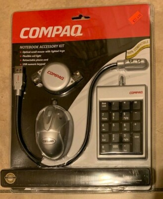 Compaq Notebook Accessory Kit CPQ04MAK NEW Mouse Coil Light Numeric ...