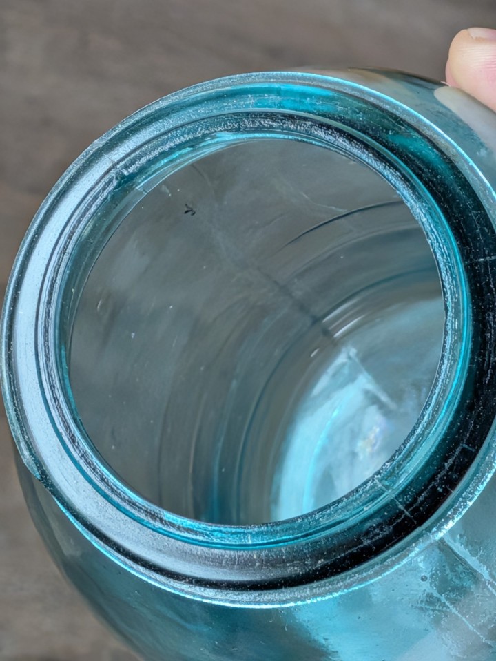 Blue Half Gallon Slug Plate 2L Dropped R Ball Improved Mason Fruit Jar ...