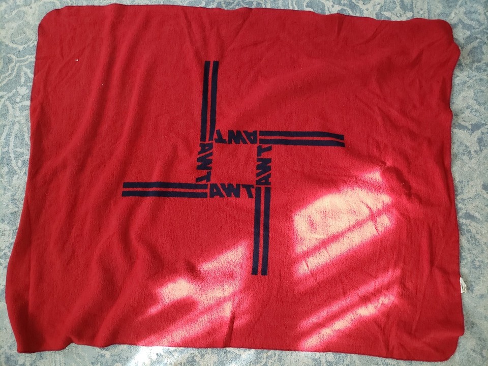 Vintage TWA Trans World Airlines Logo Blanket Throw First Class Travel ...