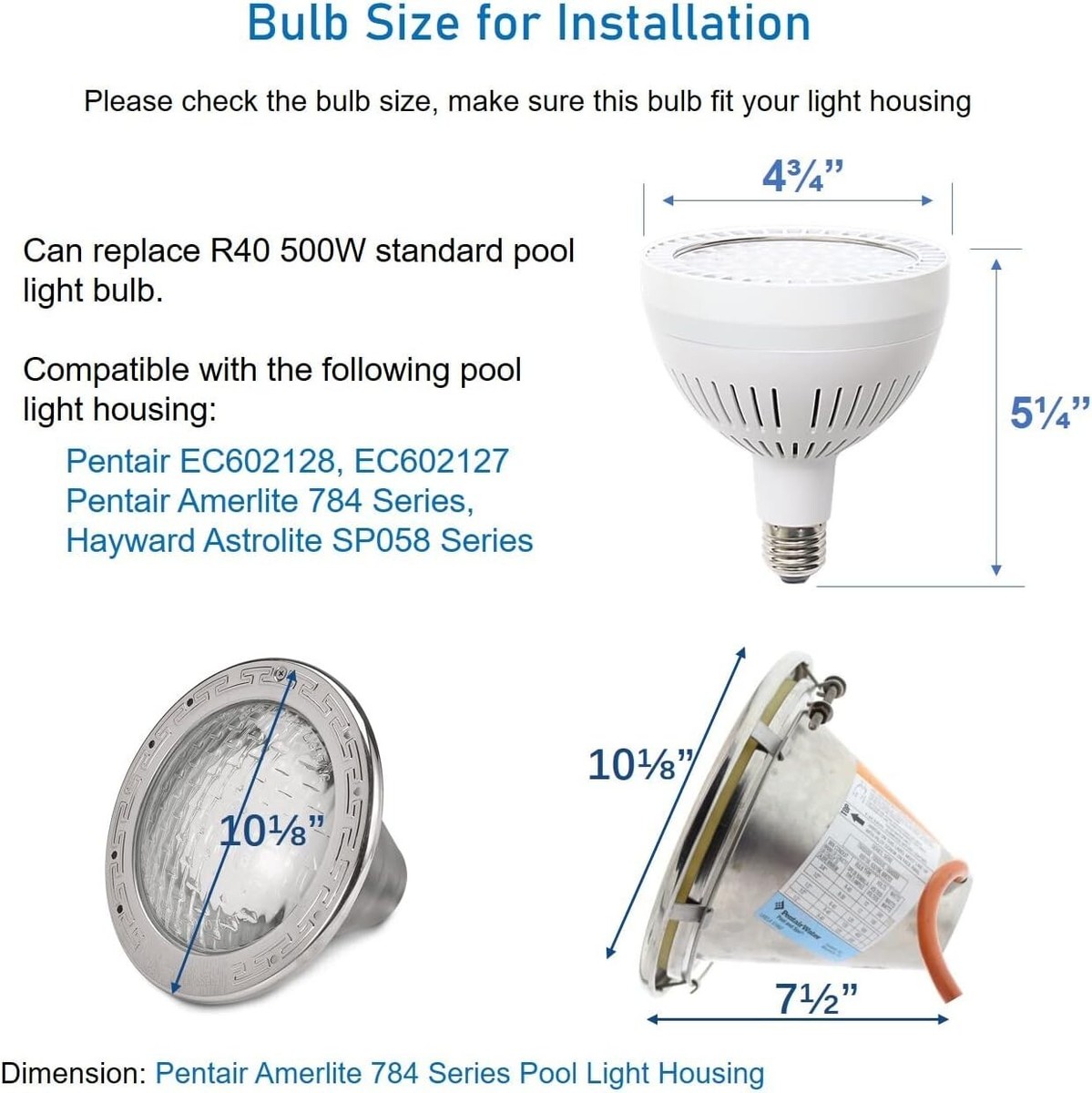 500w R40 Pool Light Bulb | Shelly Lighting