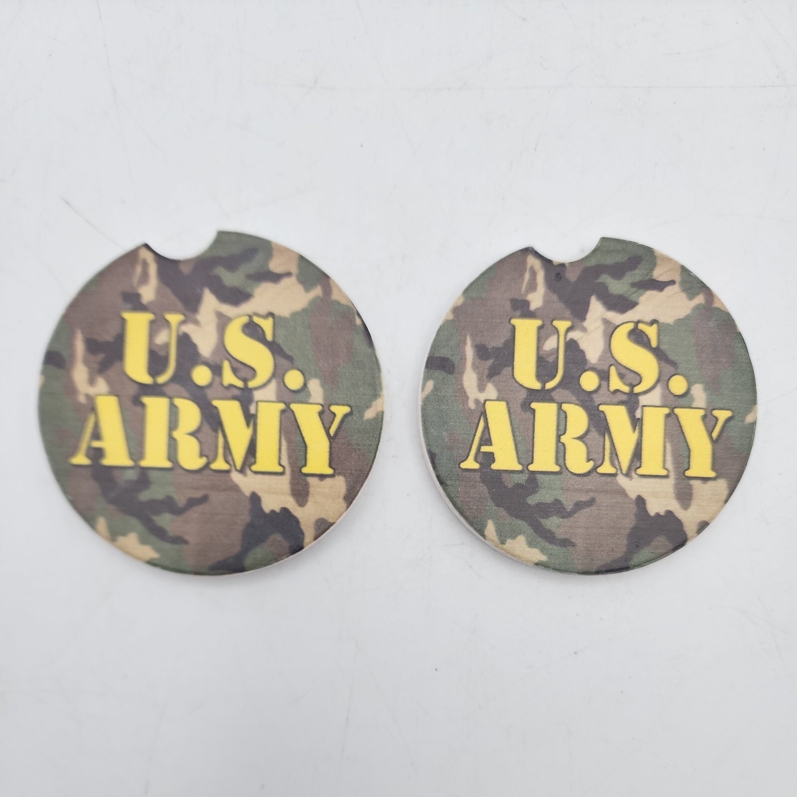 US Army Military | Set of 2 Coasters Car Cup Holders Absorbent Stone | eBay