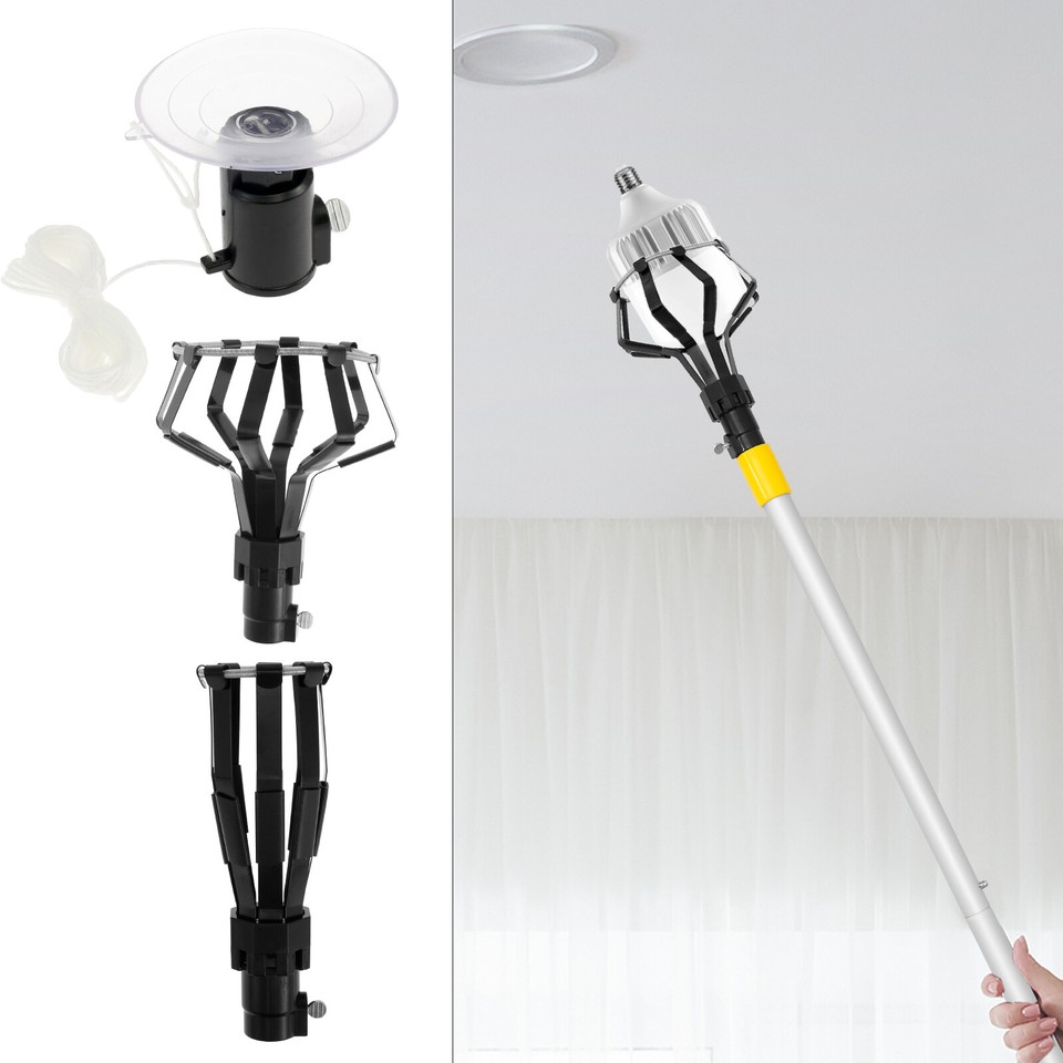 3Pcs Light Bulb Changer Multifunctional Light Bulb Extension Pole ...