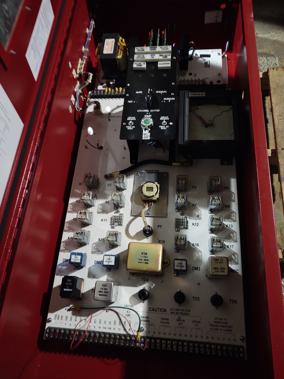 Master Control Systems Fire Pump Controller No. DCFFRA-3 120 VAC 275 ...