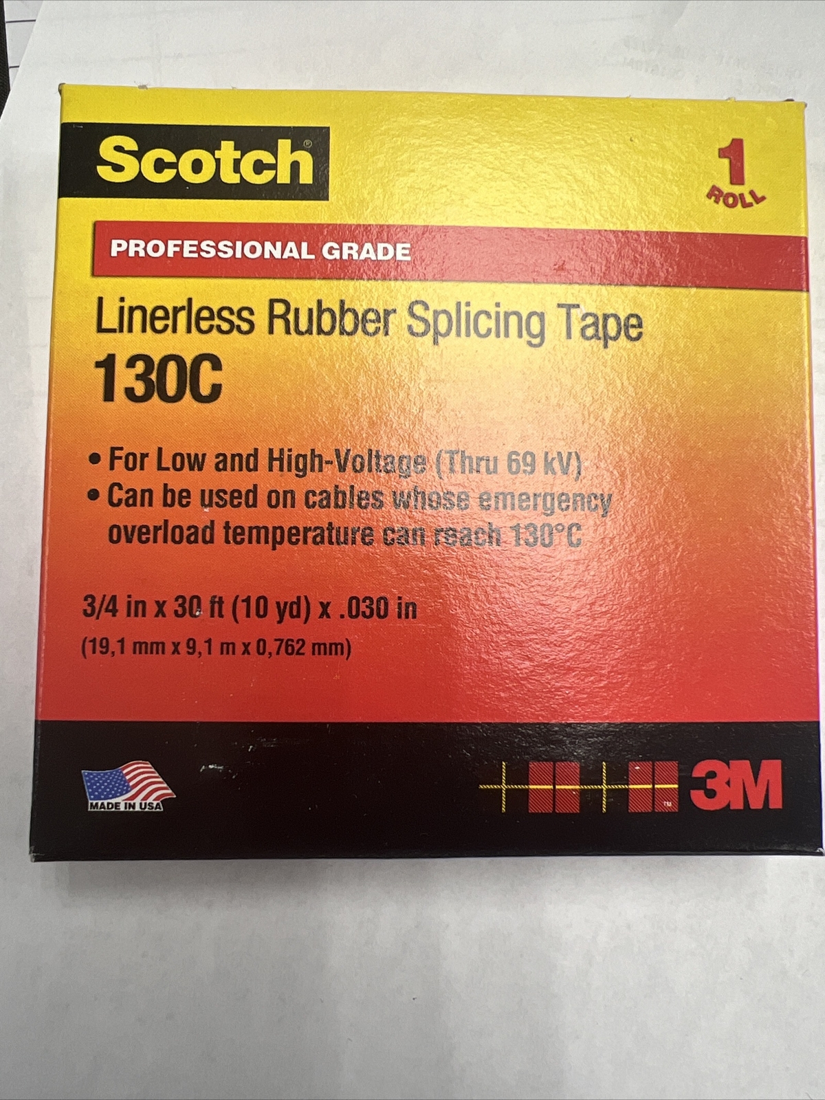 3M Scotch 130C Linerless Rubber Splicing Tape for sale online | eBay