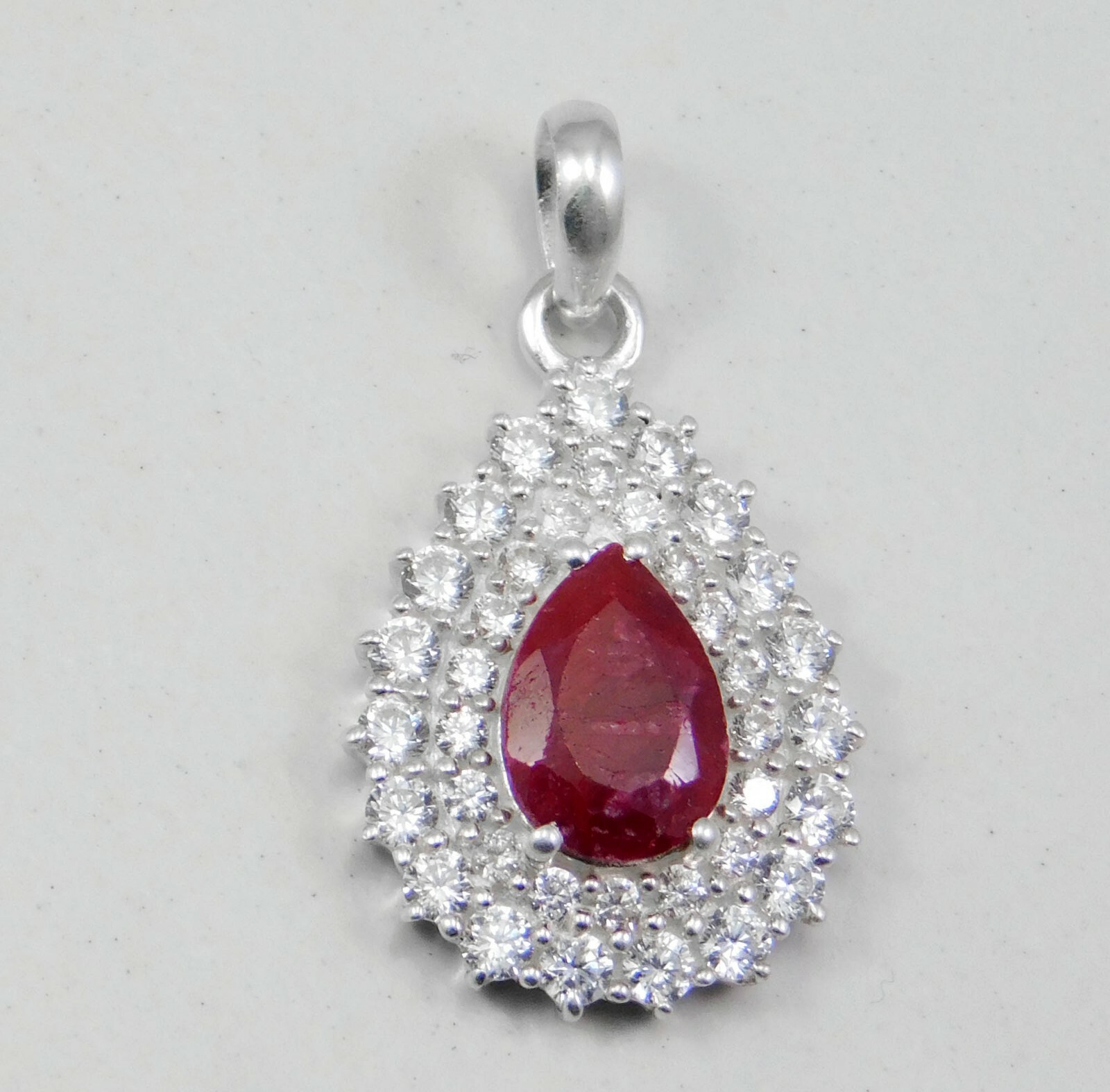Solid 925 Sterling Silver Ruby Smoky Quartz CZ Gemstone Handmade Woman ...