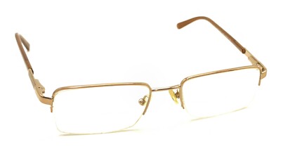 Versace Mod. 1066 1053 Gold Brown Half Rim Eyeglasses Frames 50-18 135 ...