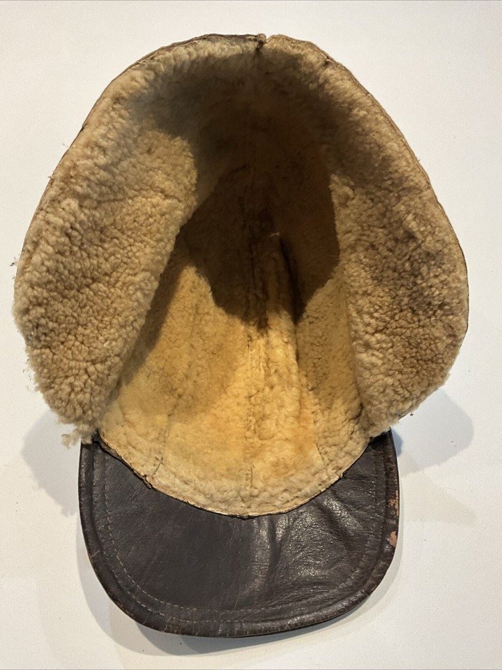 Original WWII U.S. ARMY AIR FORCE USAAF CAP TYPE Winter B-2 Shearling ...
