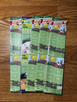 Monthly Mini Sticker Charts Lot Of 5 Packs 36per Sticker Reward Chart ...