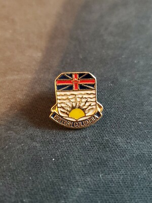 Vintage Collectible British Columbia Colorful Metal Pin Back Lapel Pin ...