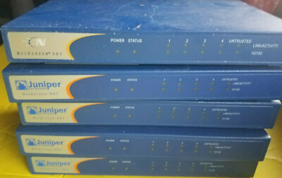 Lot of 5 juniper Networks Netscreen 5GT Firewall NS-5GT-001 working ...