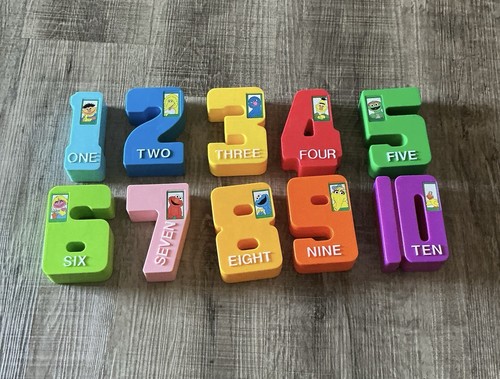 Vintage Sesame Street Chunky Numbers 1-10 C Complete Set 1980s Tyco | eBay