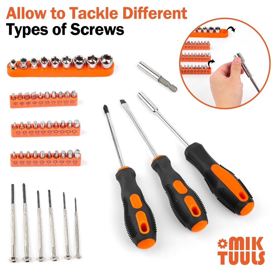Tool Set 148PCS, Automotive and Household Tool Kit, Basic Tool Box ...