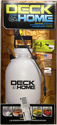 Deck & Home Universal Sprayer, 2 Gallon White with Multi Purpose Nozzle ...