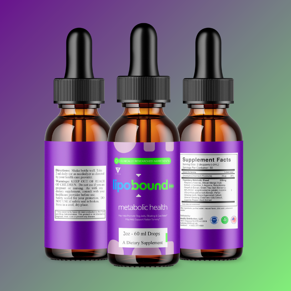 (2 Pack) Lipobound Liquid Drops, Lipo Bound Weight Management ...