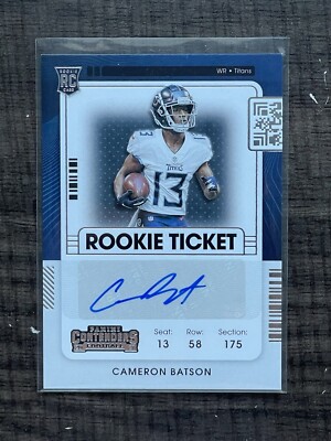 CAMERON BATSON Rookie Ticket Auto RC - 2021 Panini Contenders #278 ...