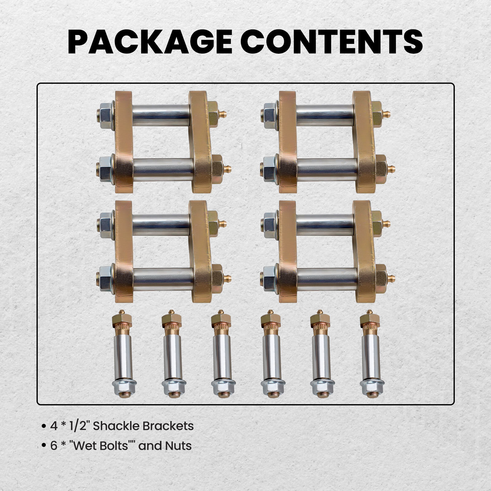 Greasable Shackle Spring Bolt Link Kit for Heavy Duty Tandem Axle Truck ...