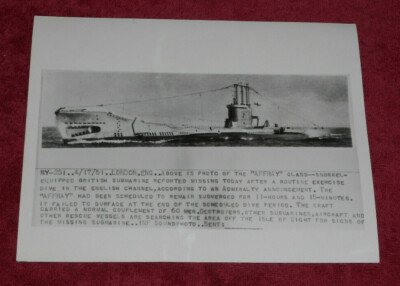 1951 Press Photo Royal Navy Submarine HMS Affray Goes Missing In ...