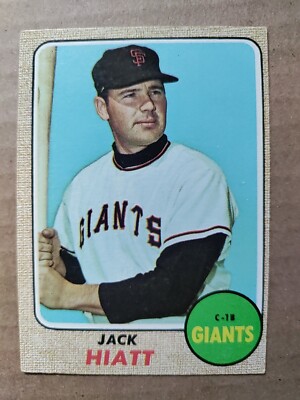 1968 Topps Baseball Card #419 Jack Hiatt Free Shipping! read ...