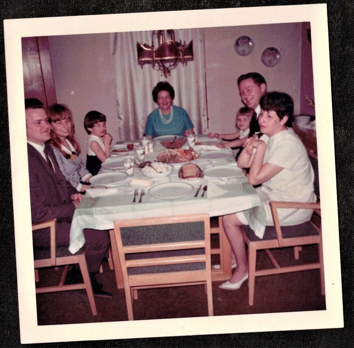 Family Dinner Table Vintage
