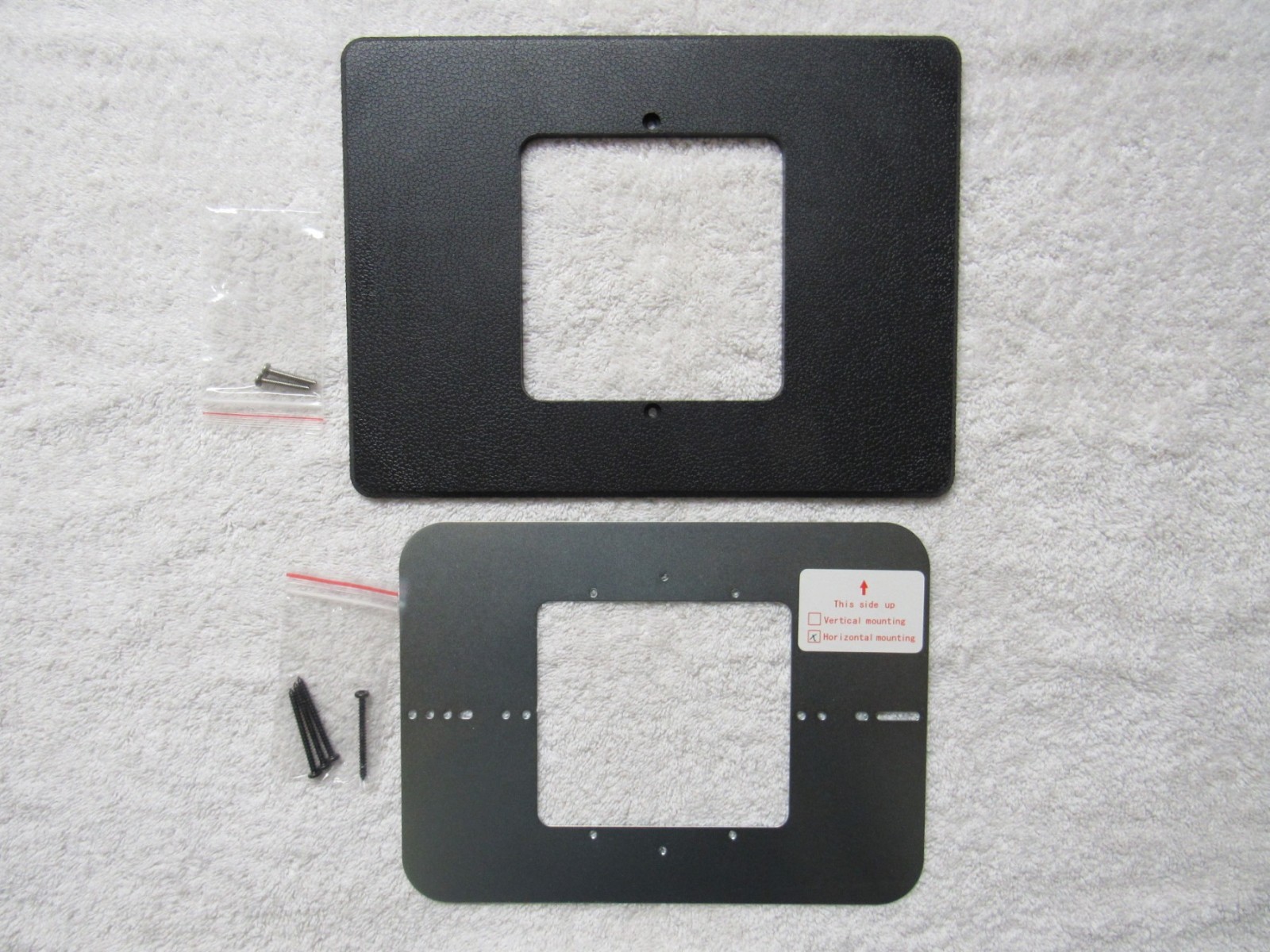 RETRO-5RHB Black Horizontal metal + plastic cover plate Intercom IST ...