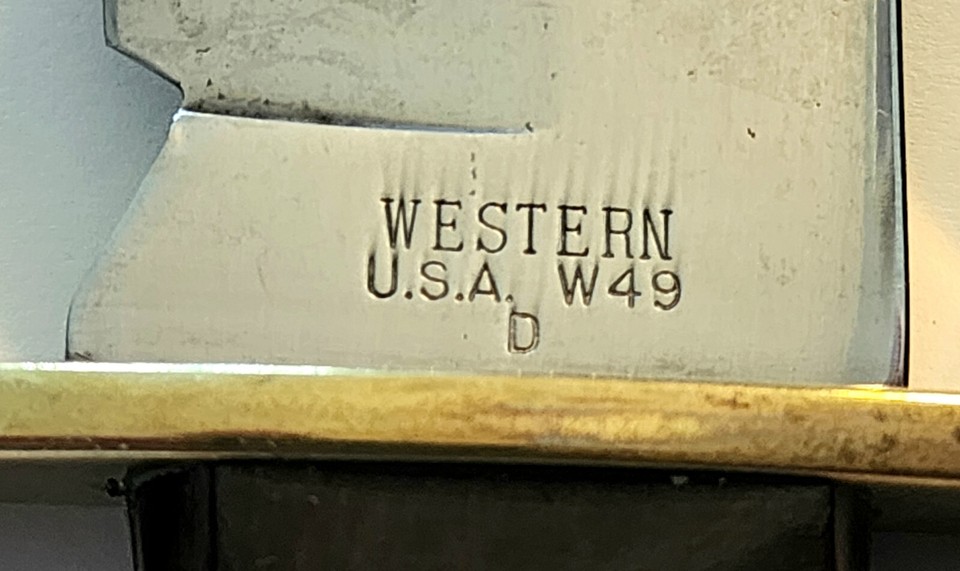 Western USA W49 D 1980 knife. Used but ex condition. Not-original ...
