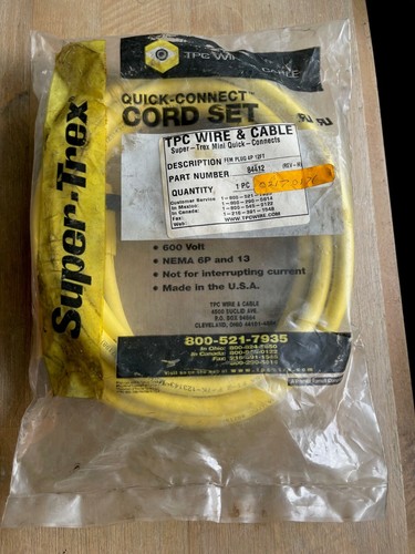TPC WIRE & CABLE 84412 SUPER-TREX MINI QUICK CONNECTS FEMALE PLUG 4 ...