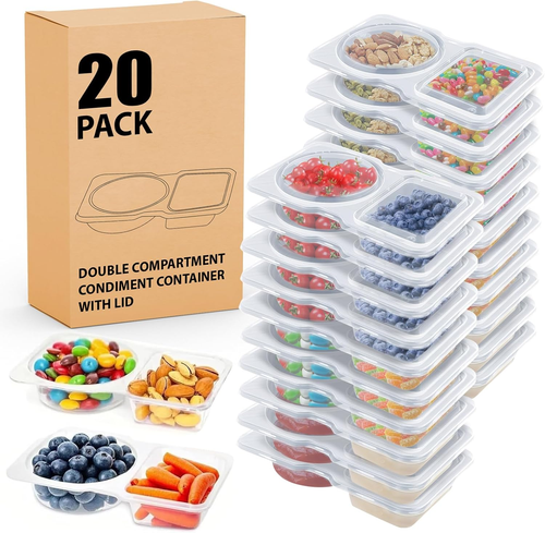20 Sets, Snack Containers,Reusable Snack Containers with Lids,Snack ...