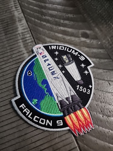 SPACEX AUTHENTIC EMPLOYEE PATCH IRIDIUM-3 SPACEX FALCON 9 | eBay