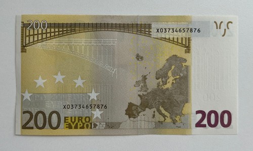200 Euro 2002 EUROPEAN UNION banknote X GERMANY E001 printed in FRANCE ...