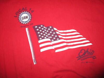 UAW T SHIRT United Auto Workers Union Local 14 Ohio Bicentennial 2003 ...