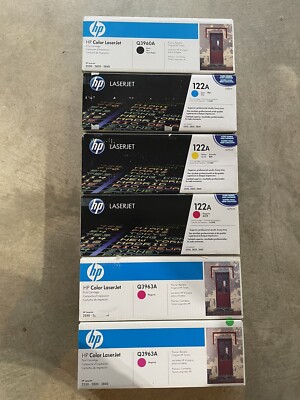 Lot of 6 - New Sealed - Complete Genuine HP 122A Black - Yellow ...