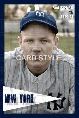 Red Rolfe - c. 1940-42 New York Yankees - choose a size - colorized ...