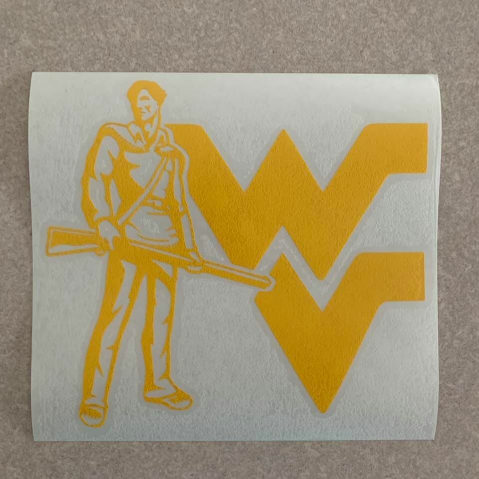 WEST VIRGINIA MOUNTAINEER vinyl decal sticker WVU 6"x5.5" | eBay